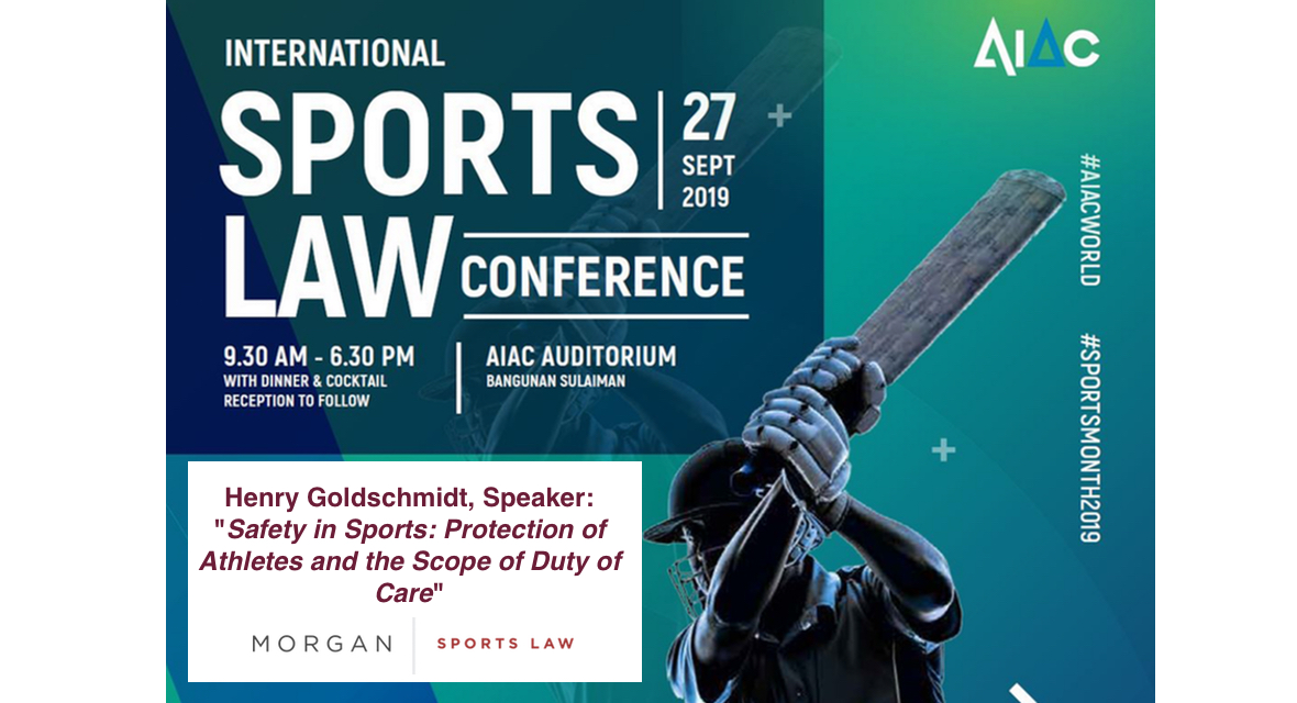 Henry Goldschmidt to speak at the AIAC International Sports Law ... Henry Goldschmidt to speak at the AIAC International Sports Law ...